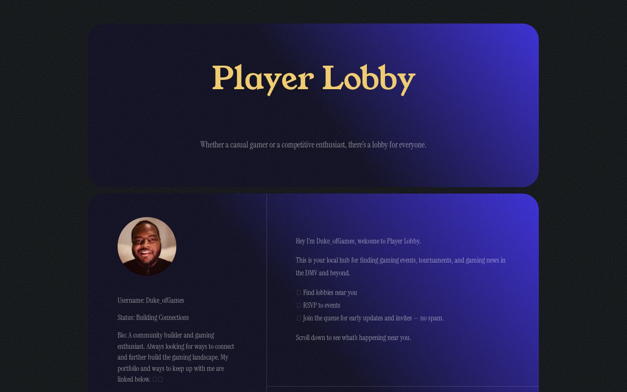 Player Lobby
